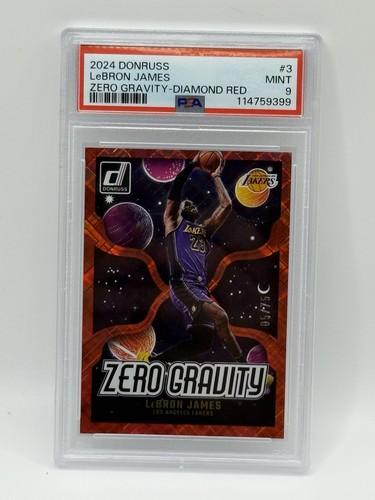 2024 Donruss LEBRON JAMES /75 Zero Gravity Diamond Red #3 Lakers PSA 9 | eBay