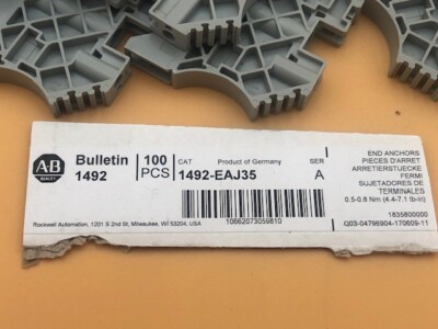 Allen Bradley 1492-EAJ35 AB END ANCHOR STANDARD DIN RAIL | eBay