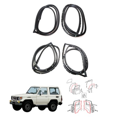 Fit Toyota Land Cruiser GRJ76 HZJ77 KZJ78 RJ77 VDJ76 FR & Rear Door ...