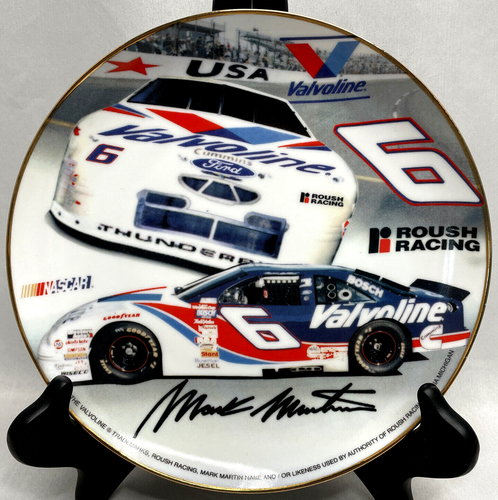 NASCAR MARK MARTIN ROUSH RACING VALVOLINE CERAMIC COMMEMORATIVE PLATE ...