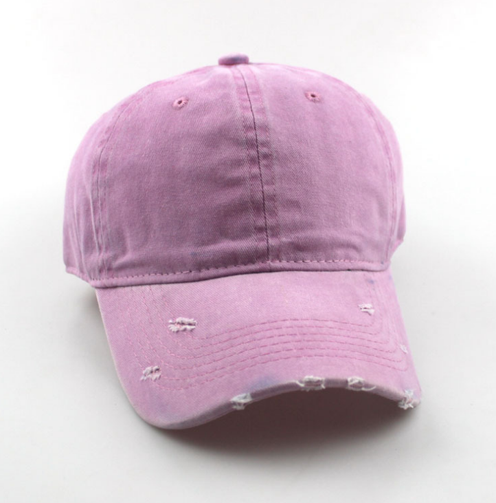 Distressed Cotton Baseball Ball Cap Hat Dad Vintage Solid Blank Plain ...