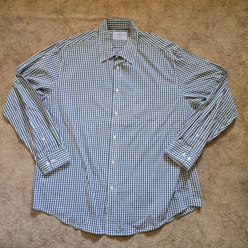 Croft & Barrow Mens Long Sleeve Button Up Shirt Blue Black White Plaid ...