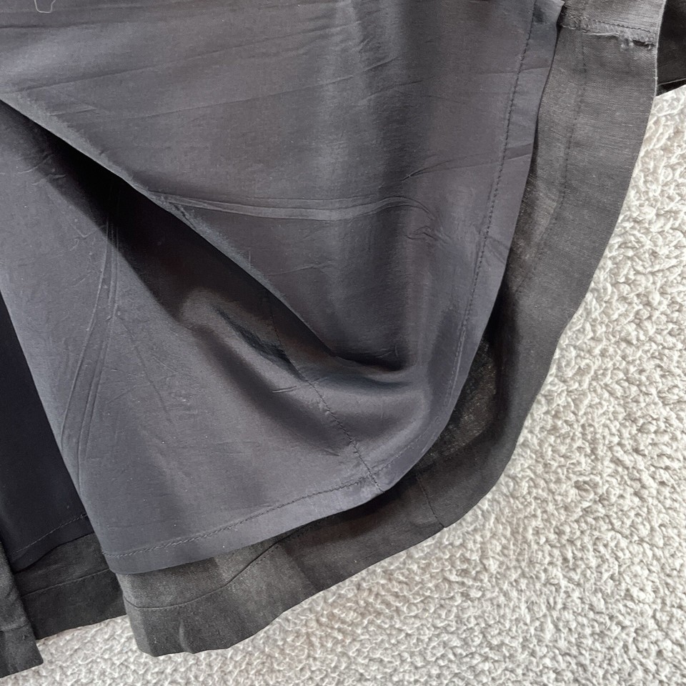 CoVelo Clothing Jacket Womens 4 Black Linen Floral Applique Art to Wear ...