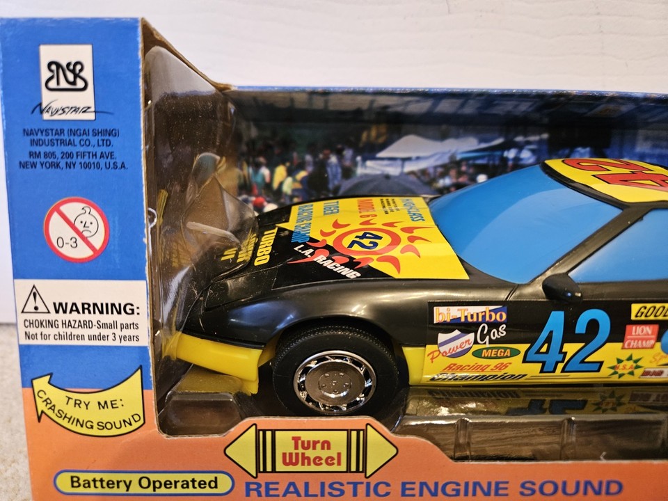 VINTAGE BATTERY-OPERATED NAVYSTAR HOT ROD RACING TEAM NEVER PLAYED WITH ...