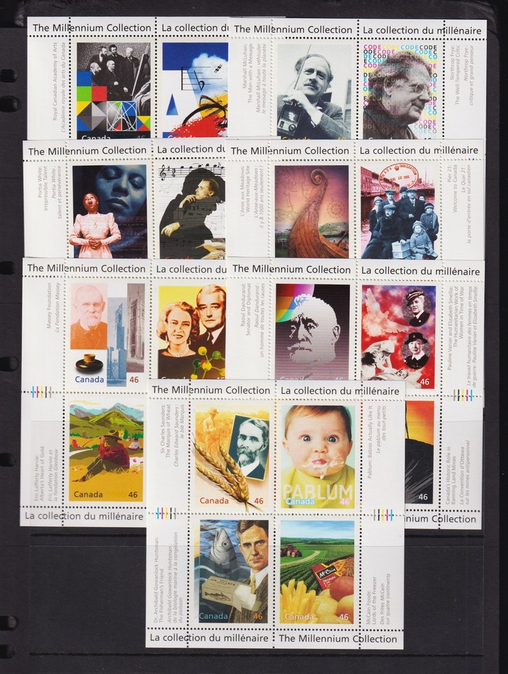 Canada - The Millennium Collection - 17 complete blocks - cat. $ 110.50 ...