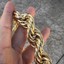 Mens 14k Gold Plated Chain Hollow Rope Big Dookie 20MM x 20" Hip Hop ...