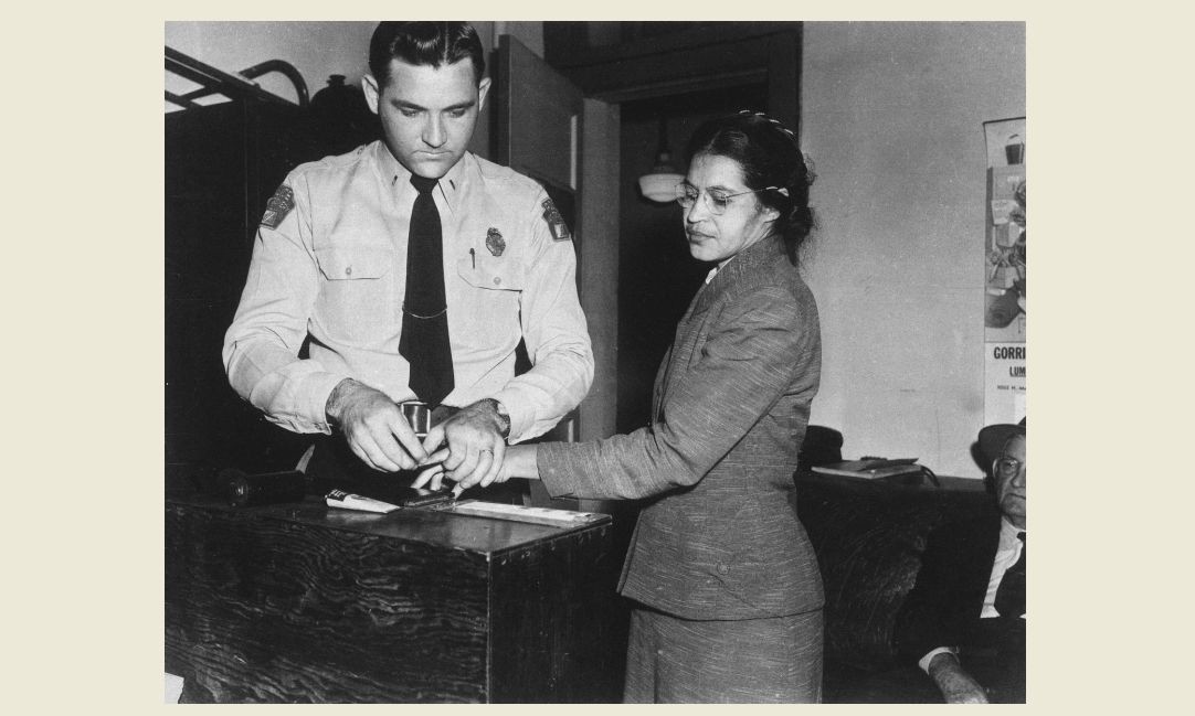 Historic Rosa Parks Arrest PHOTO Being Fingerprinted, Black Civil ...