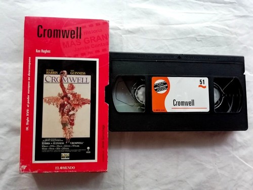 Cromwell VHS Tape Ken Hughes Richard Harris Alec Guinness PAL Spanish ...