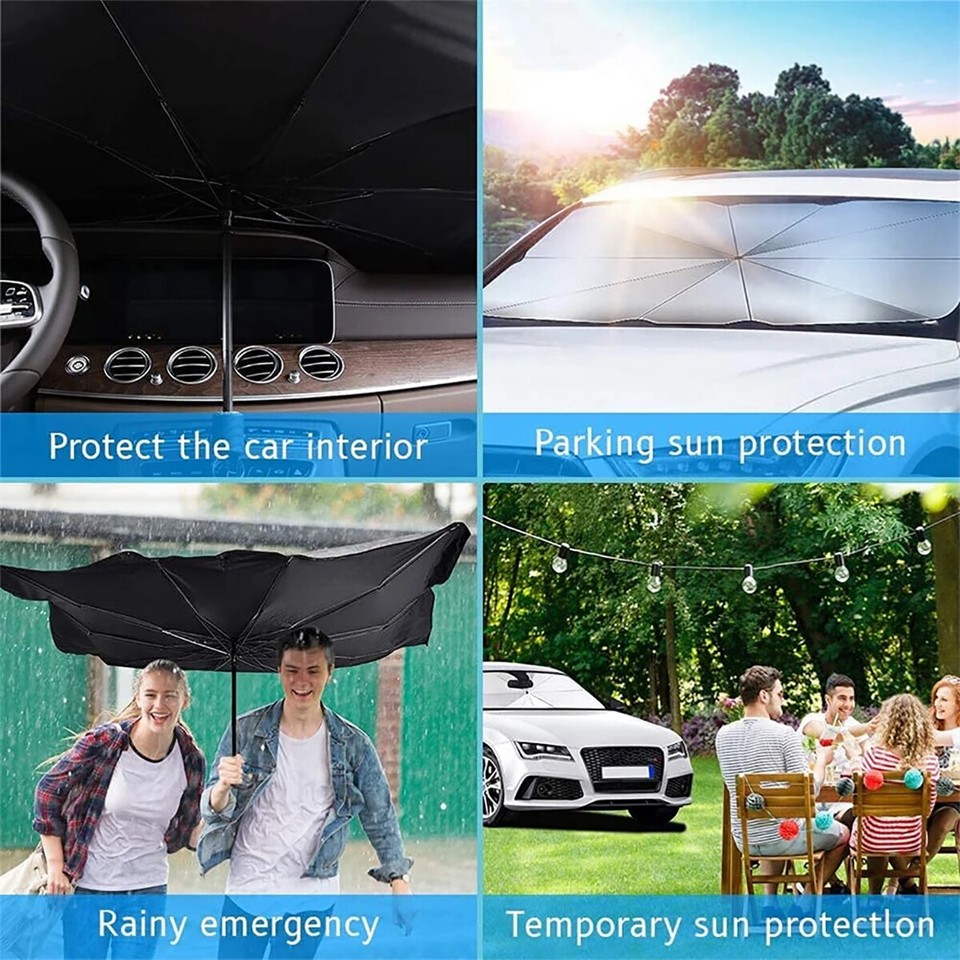 For Ford F150 F250 F350 Truck Windshield Umbrella Sun Shade UV Block ...
