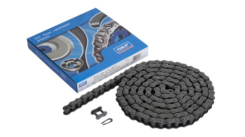 SKF #80-1 Simplex Rivited Roller Chain - 1 in pitch - ANSI - 10 Feet ...