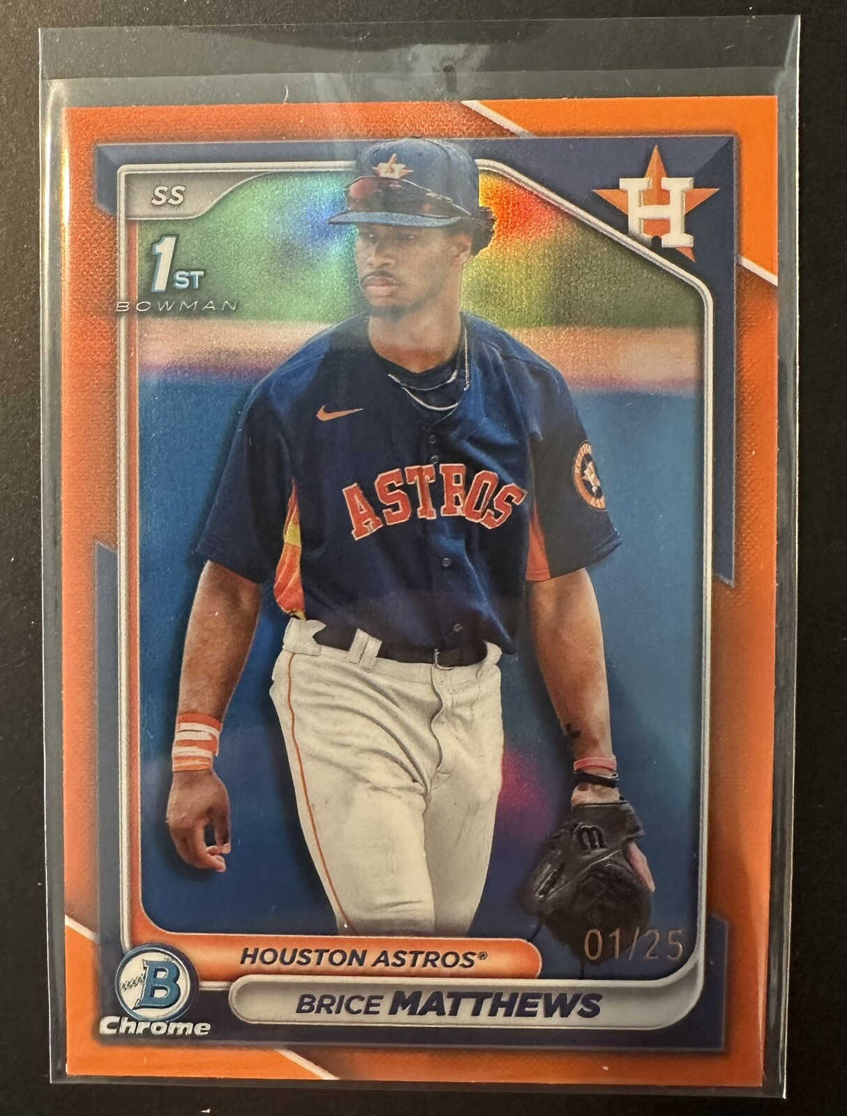 2024 Bowman - Chrome Prospects Orange Refractor #BCP-69 Brice Matthews ...