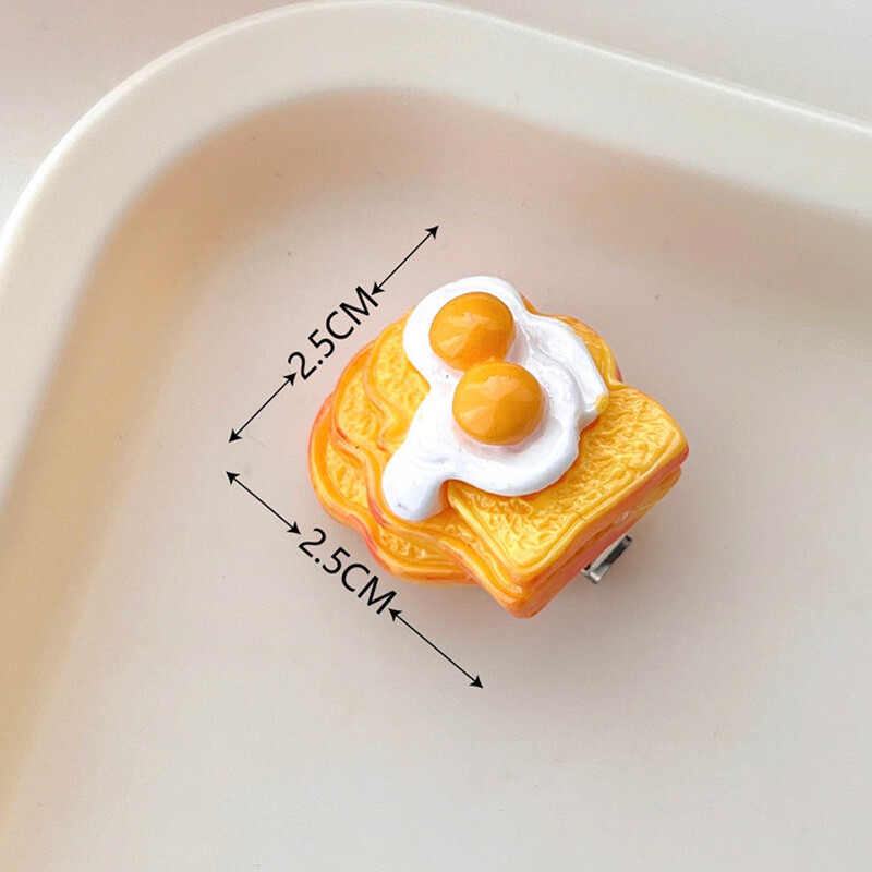 Cute Breakfast Hairpin Simulation Food Hairpin Fun Side Clip Hair ...