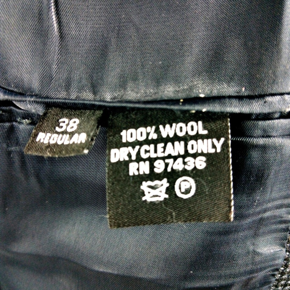 John Weitz Studio 38R 2 Button Blue Black Check Suit Blazer Sport Coat | eBay