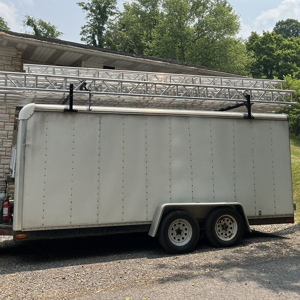 400LBS Roof Ladder Rack For 5.5'-8.8' 4'-7' W Enclosed Trailer Cargo ...
