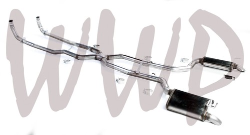 Stainless Turn Down Exhaust Muffler System 68-73 Chevy Corvette C3 ...