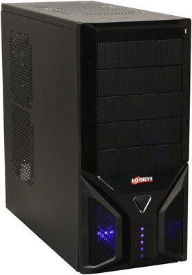 LOGISYS CS1202BK ATX Mid Tower Black Computer Case Optimus II No Power ...