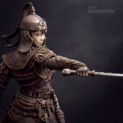 85mm resin figures model 3D printing of ancient Mongolian female ...