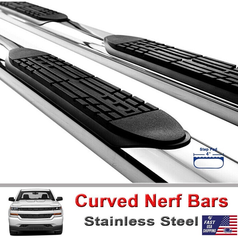 2019-2024 Dodge Ram 1500 Classic Quad Cab 4" Chrome Nerf Bars Side ...