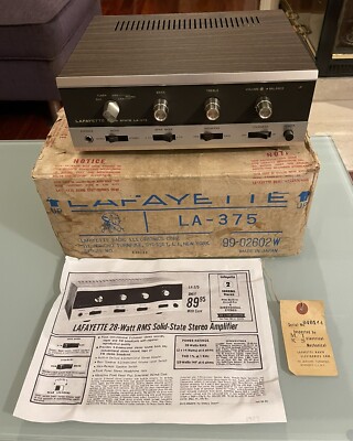 Vintage Lafayette LA-375 50-Watt Solid-State Stereo Amplifier With Box ...