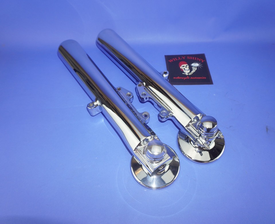 HARLEY TRI GLIDE CHROME WHEELS / 18'' REPLICA FRONT / BABY MOON HUBCAPS ...