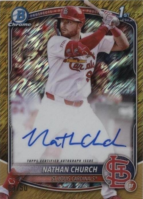 2025 Bowman Chrome - Prospect Autographs Nathan Church, Nathan Church # ...