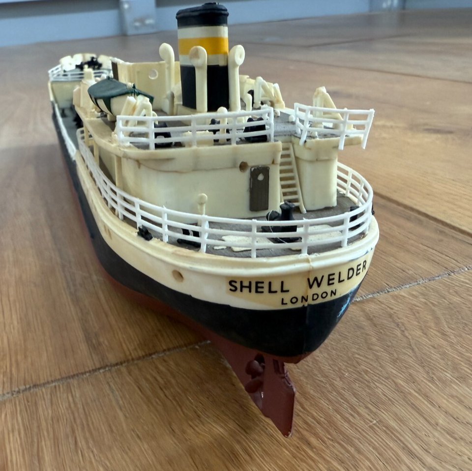 Vintage Pre Built Model Ship Shell Welder Coastal Tanker 70s Novo ...