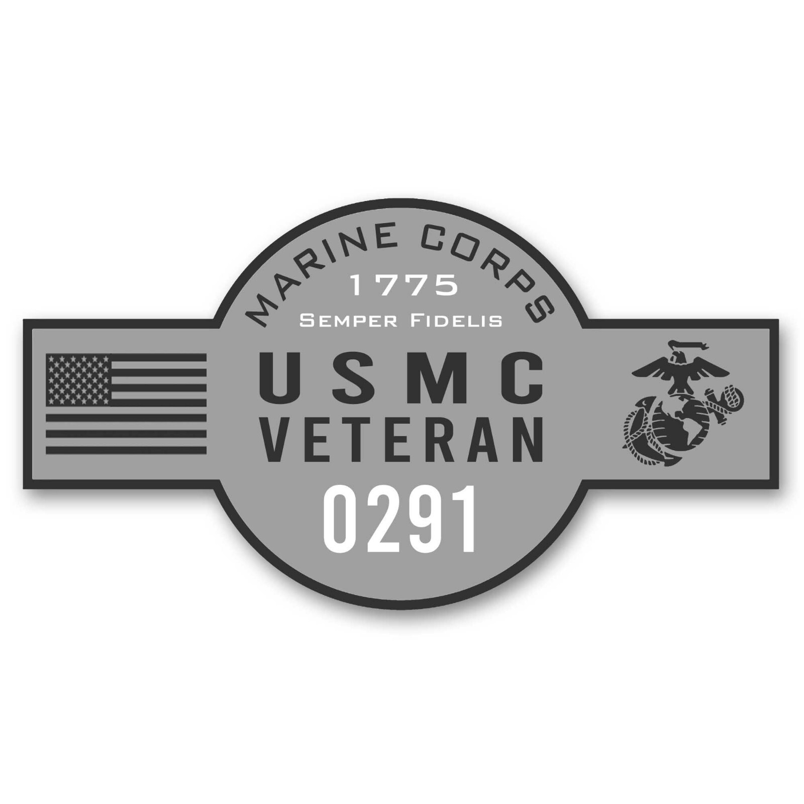 USMC Veteran Decal 0291 MOS Marine Corps EGA USA Military Graphics 3 ...