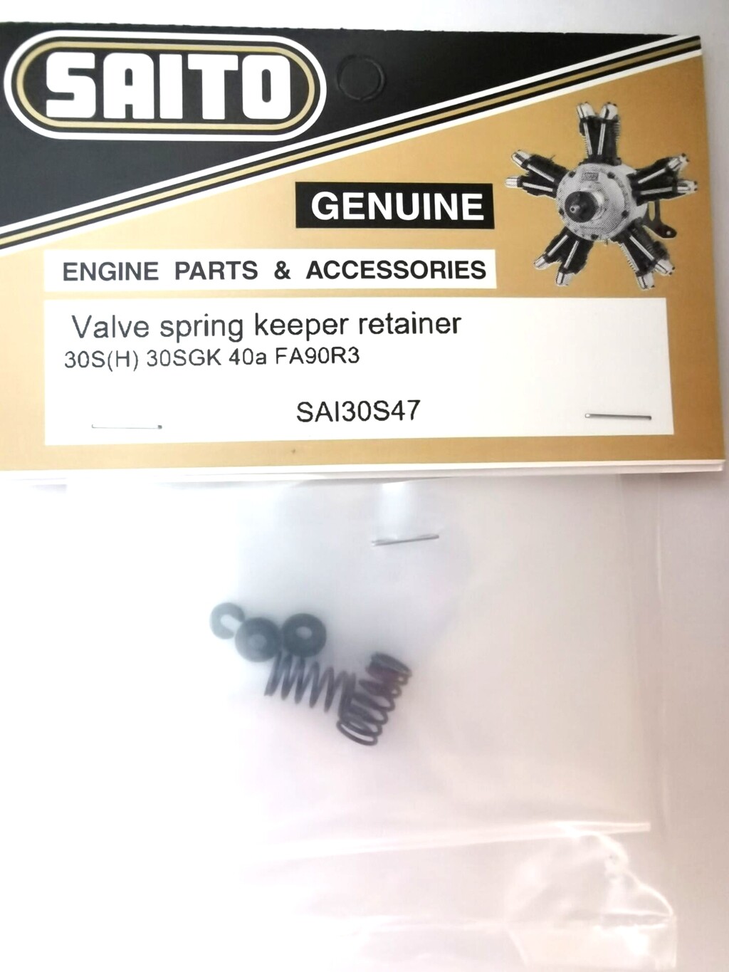 Rc Model Saito Engines Part Four-Stroke Valve spring keeper retainer ...