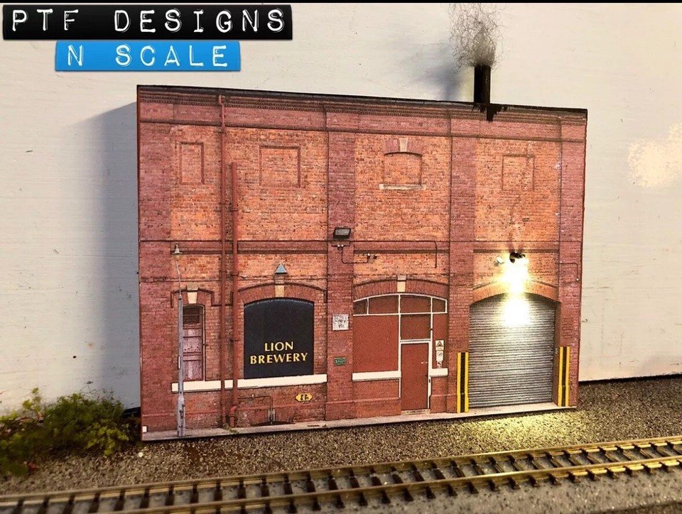 Custom N Scale Set Of 5 Building Flats 1:160 Background Building Fronts ...