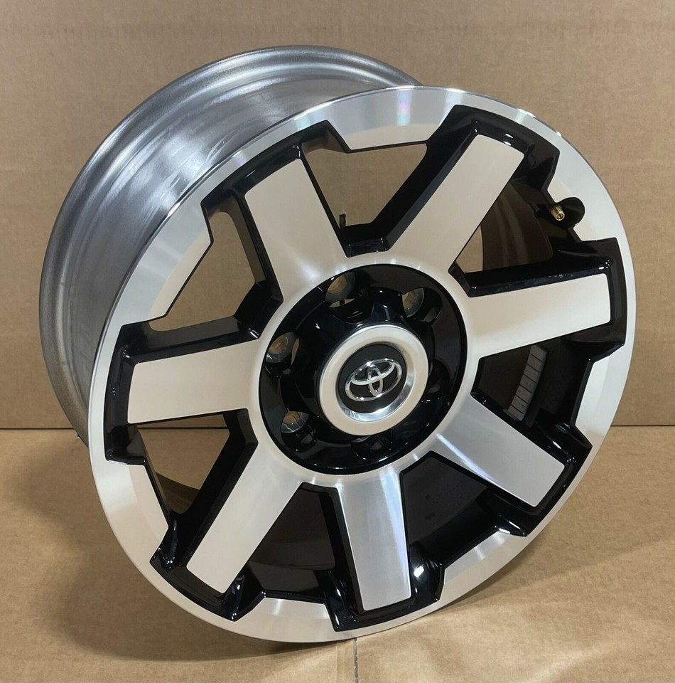 OEM Takeoff Set of 4 17 x 7.5 Toyota 4Runner FJ Cruiser Black Machined ...