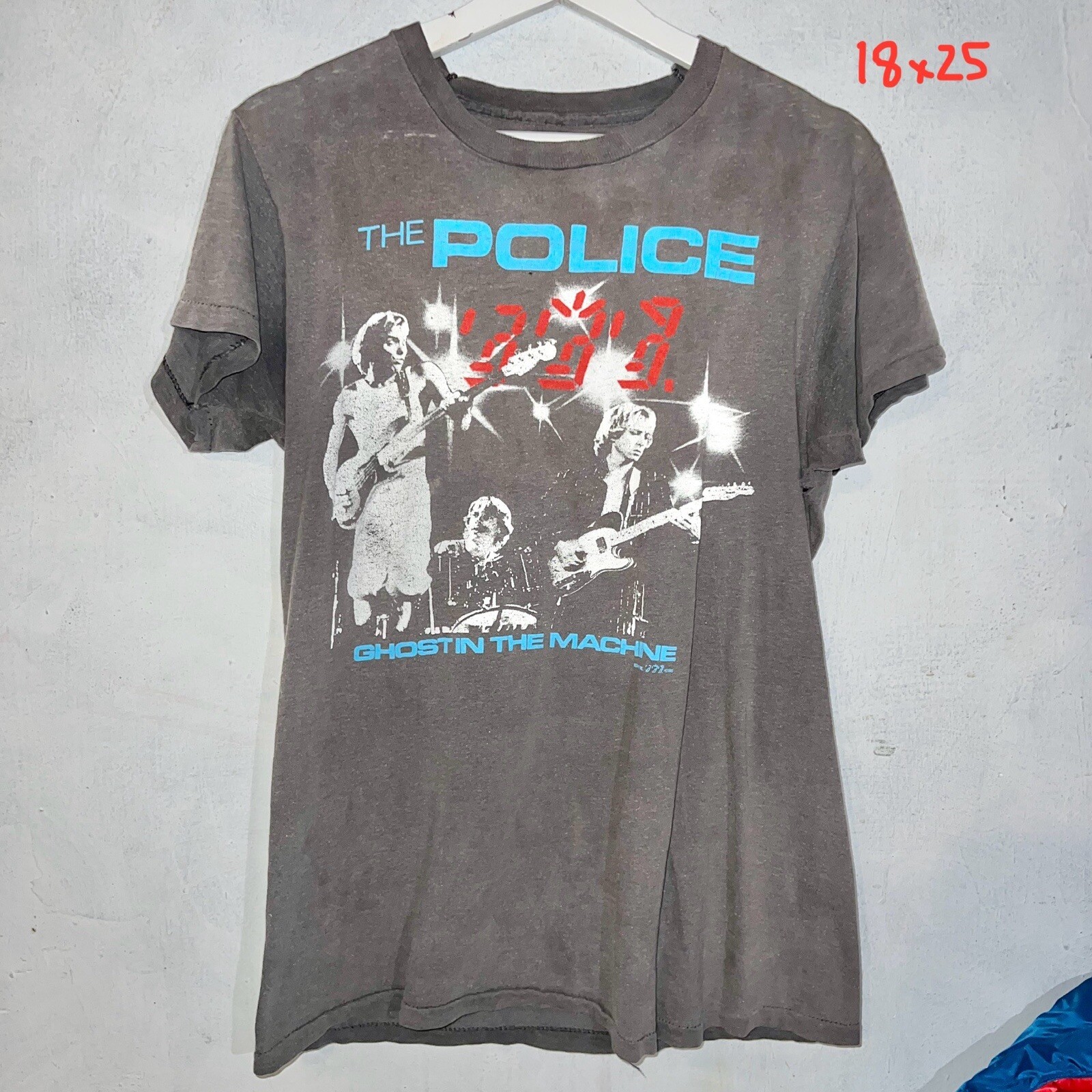18x25 Vintage 80s The Police GHOST IN THE MACHINE Tou… - Gem