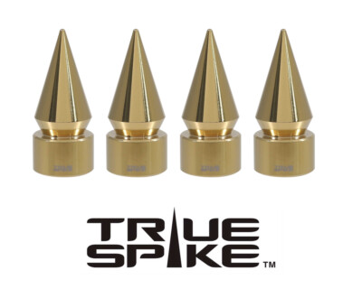 4 TRUE SPIKE 24K GOLD SPIKED TPMS WHEEL AIR VALVE STEM COVER CAP FOR ...