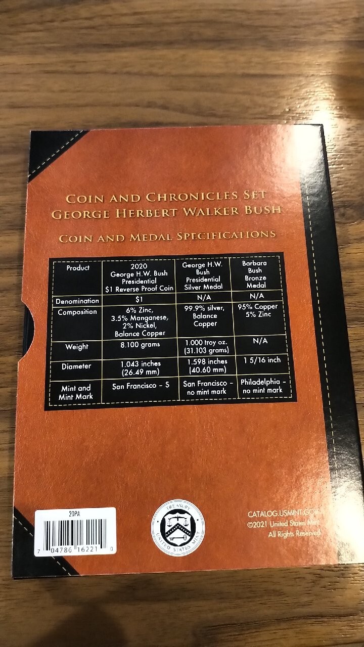 2020 Coins and Chronicles Set Mint Packaging - NO COINS - George Bush ...