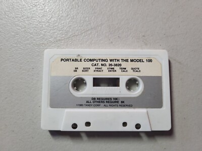 Radio Shack TRS-80 Model 100 Cassette Portable Computing 26-3820 Free ...