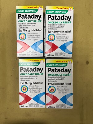4 New Twin Pack Extra Strength Pataday Once Daily Relief - 2 2.5mL ...