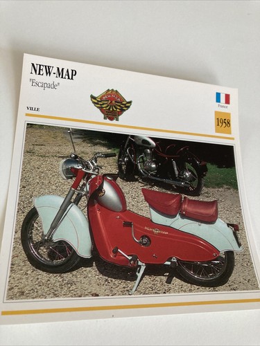 New Map Escapade 125 1958 Collection Motorcycle Atlas France | eBay UK