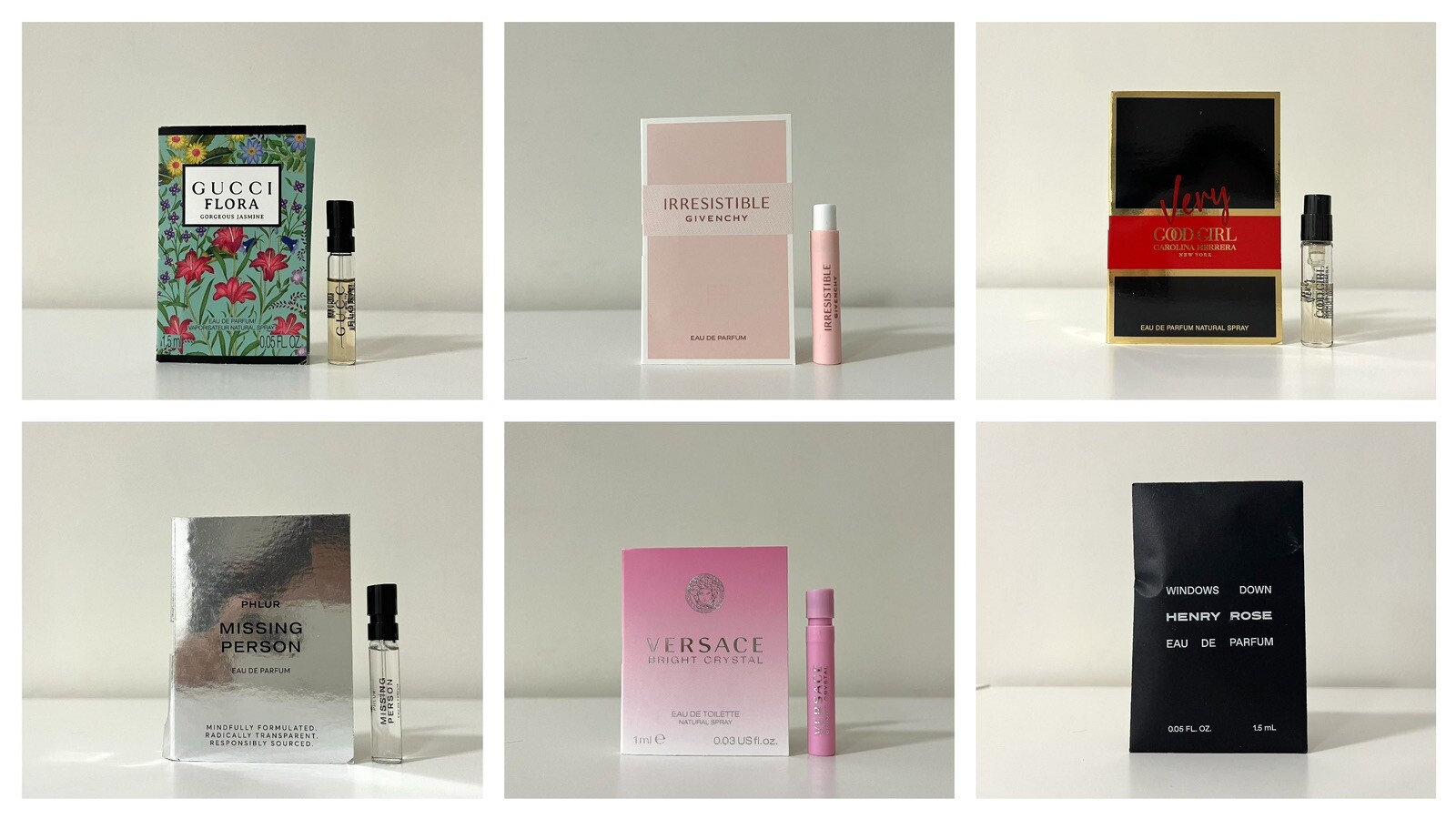 6 High End Perfume Sampler Designer Fragrance Samples Spray Vial for ...