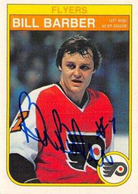 Bill Barber autographed Hockey Card Philadelphia Flyers, SC 1982 O-Pee ...