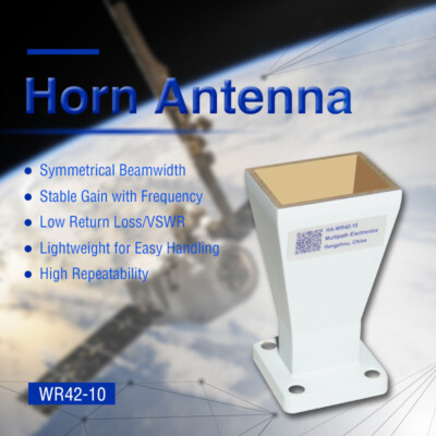 WR42 Standard Gain Horn Antenna, 17.6-26.7 GHz, 10–20 dBi Nominal Gain ...