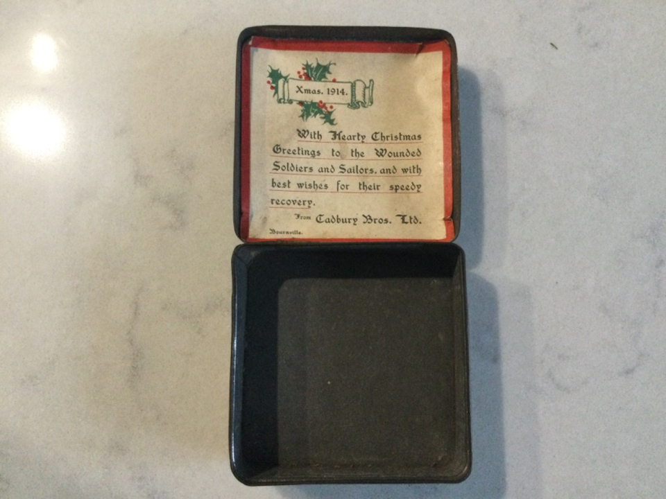 RARE ORIGINAL WW1 CADBURY'S WOUNDED SOLDIERS & SAILORS CHOCOLATE TIN ...