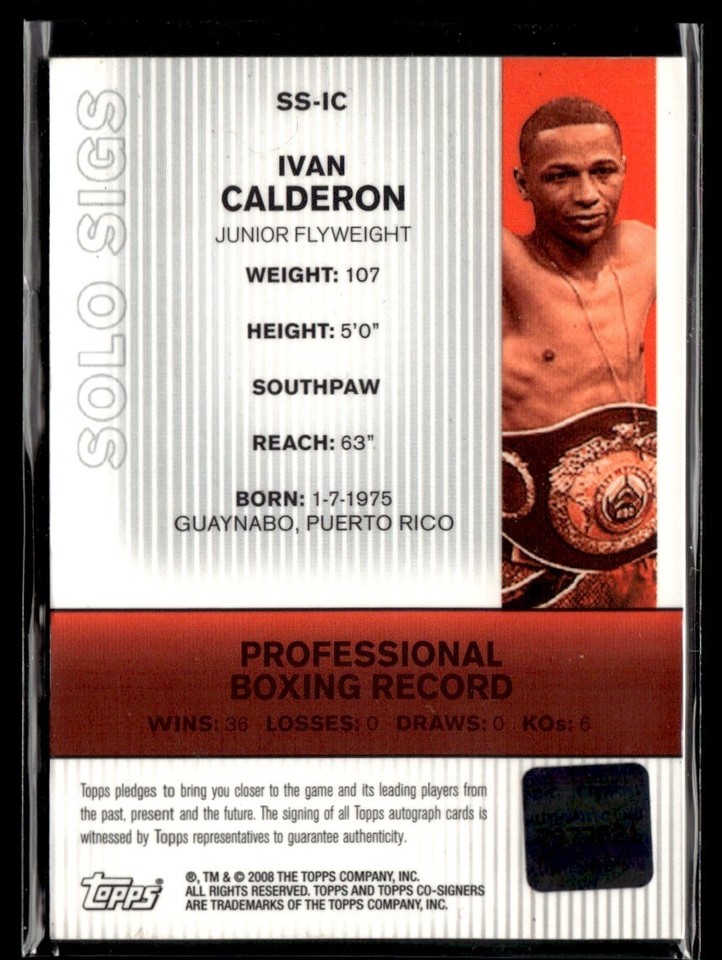 2008 Topps Autograph Ivan Calderon Auto #SS-IC | eBay