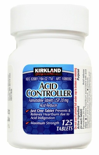 Kirkland Signature Acid Controller Famotidine 20mg Tablets Lot of 125 ...