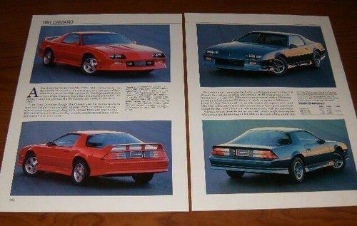1991 Chevy Camaro Spec Sheet Info Photo 91 Z28 Z/28 Rs 5.7 Iroc | eBay