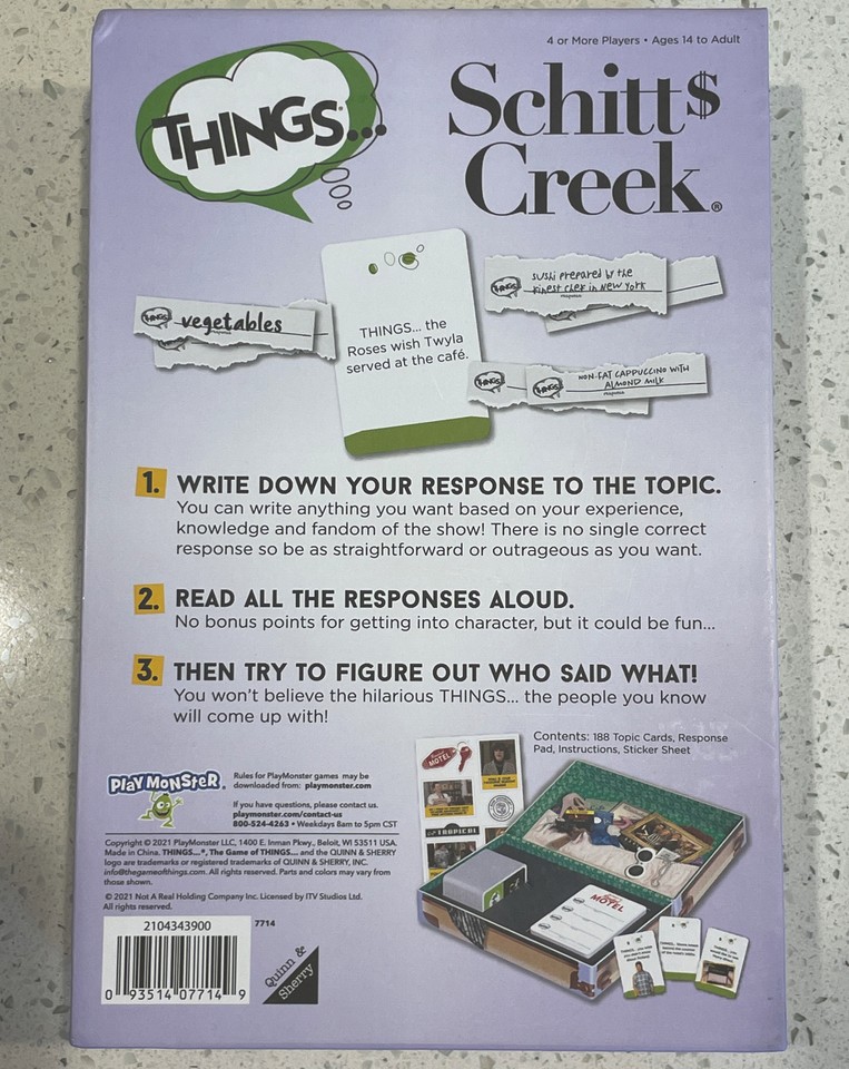 Shitt$ Creek Things Edition Brand New Sealed Game Play Monster | eBay