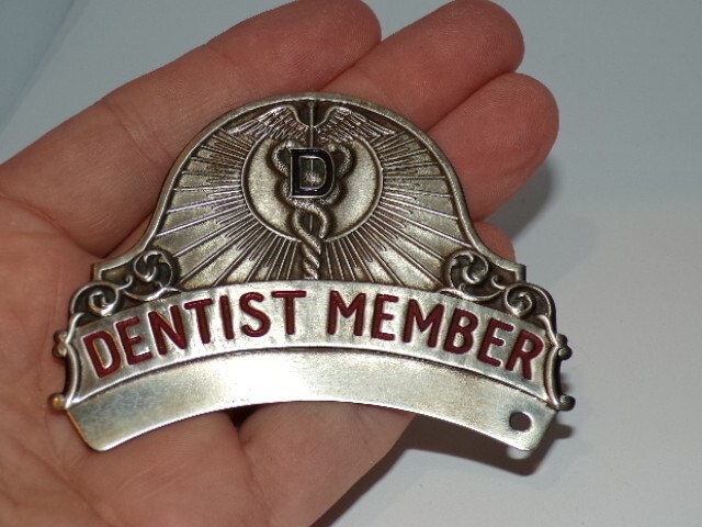 Vintage DENTIST License Plate Topper Metal Sign Plaque [313T] | eBay