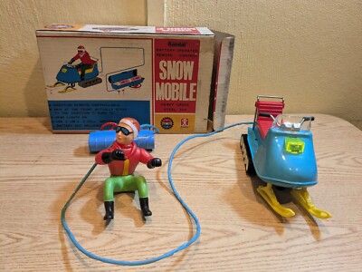 BANDAI Battery Operated Remote Control Snowmobile Toy with Original Box ...