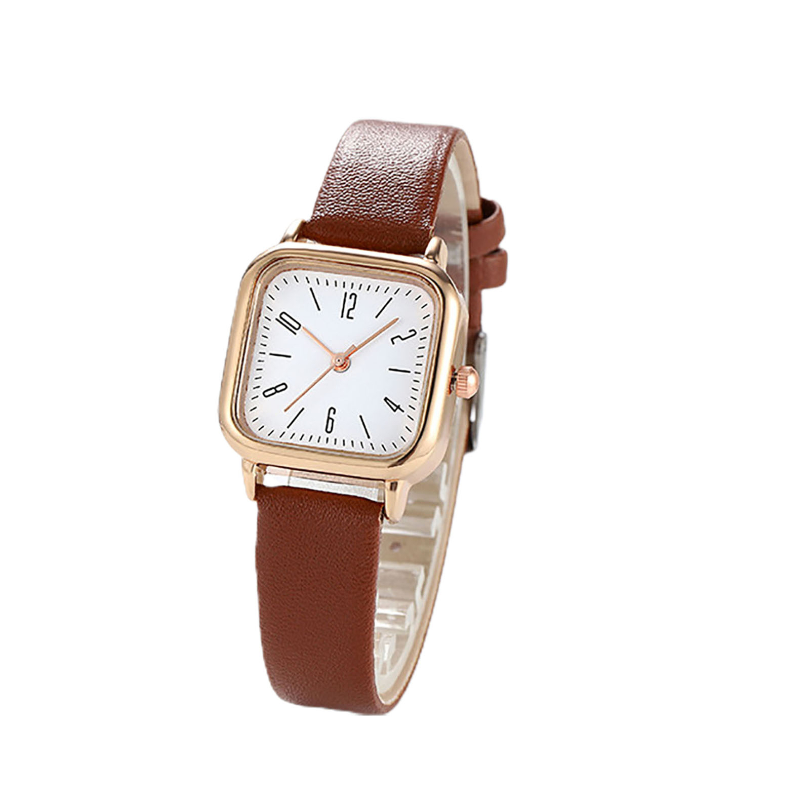 Women Watch Square Dial Gift Quick Release Wrist Watch Comfortable to ...