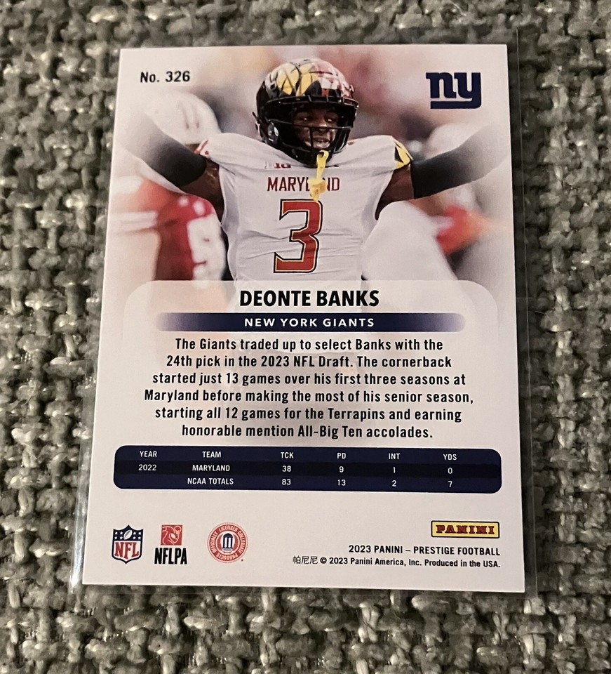 2023 Panini Prestige Deonte Banks /199 Green New York Giants | eBay