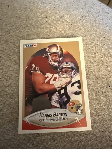 1990 FLEER NFL Football MINT Card #1 - Harris Barton, San Francisco 49 ...