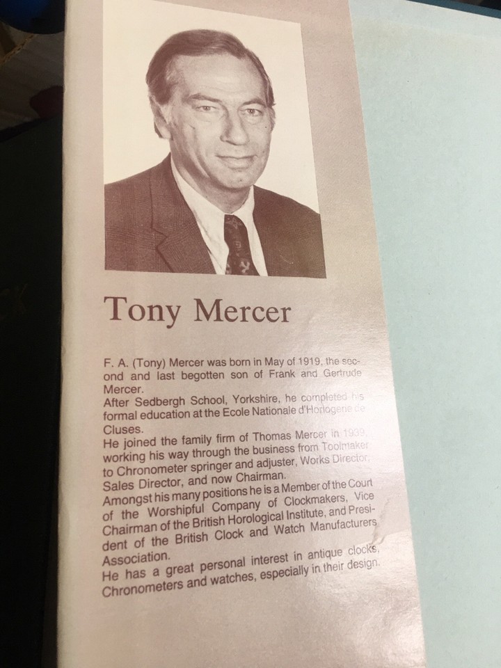 Book: Mercer Chronometers, Radical Tom and the House He Founded | eBay